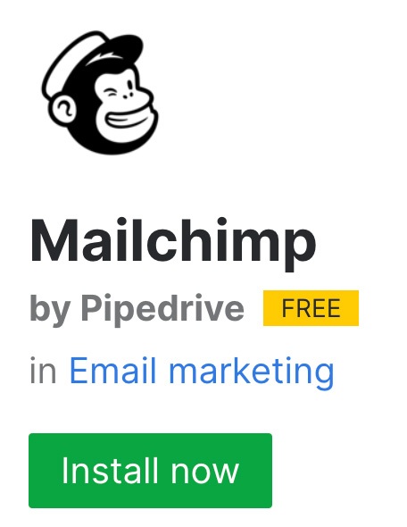 Pipedrive integration: Mailchimp - Knowledge Base | Pipedrive